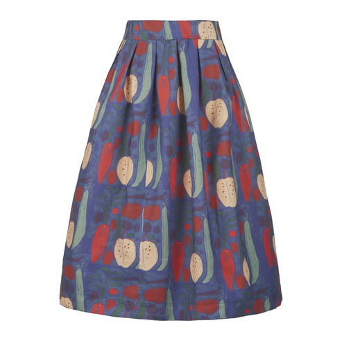 PALAVA レディース オーガニックコットン スカート florence/vegetables/navy – PALAVA japan